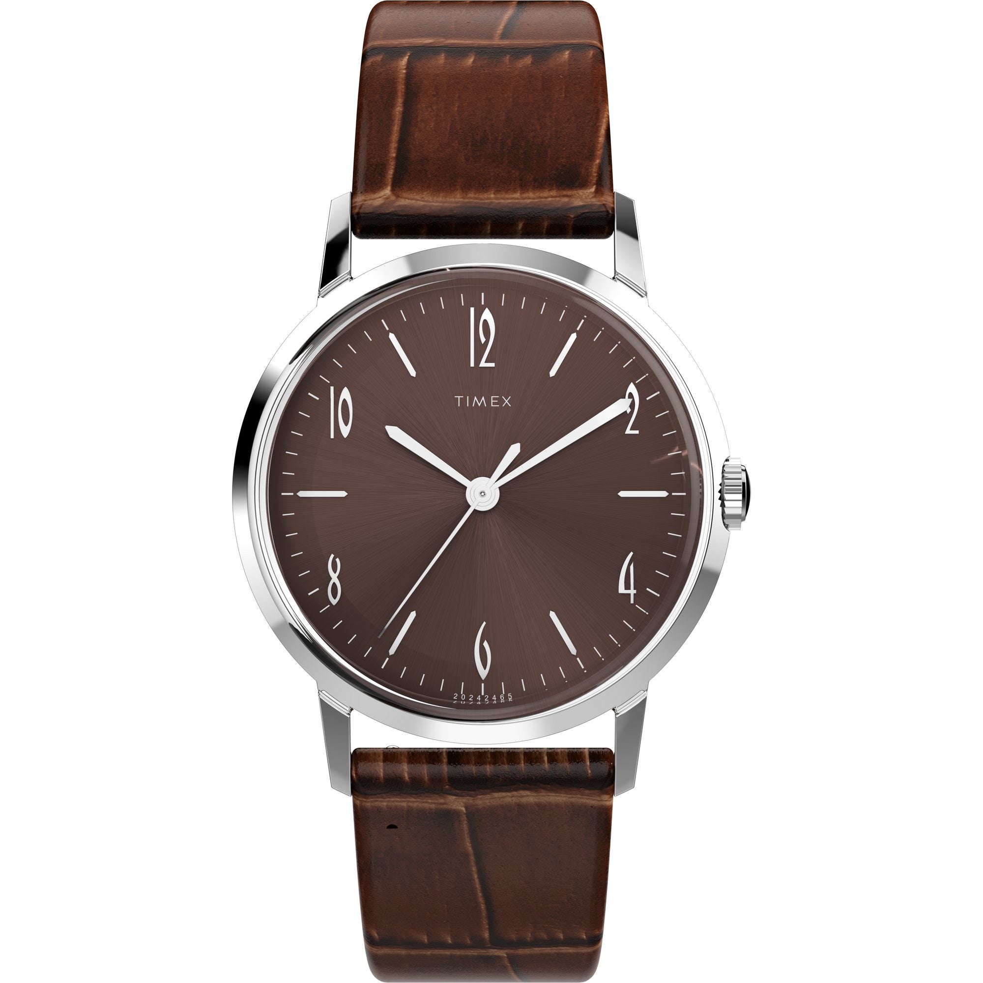 TIMEX Marlin? Brown Round Dial Mechanical Automatic Men's Watch - TW2W ...